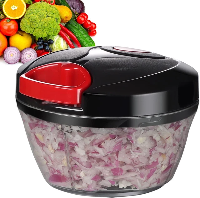 HAND PULL FOOD Processor - Portable Manual String Vegetable Chopper ...