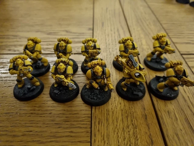 WARHAMMER 40K SPACE Marine Tactical Squad x12, 2x mini métal, bien ...