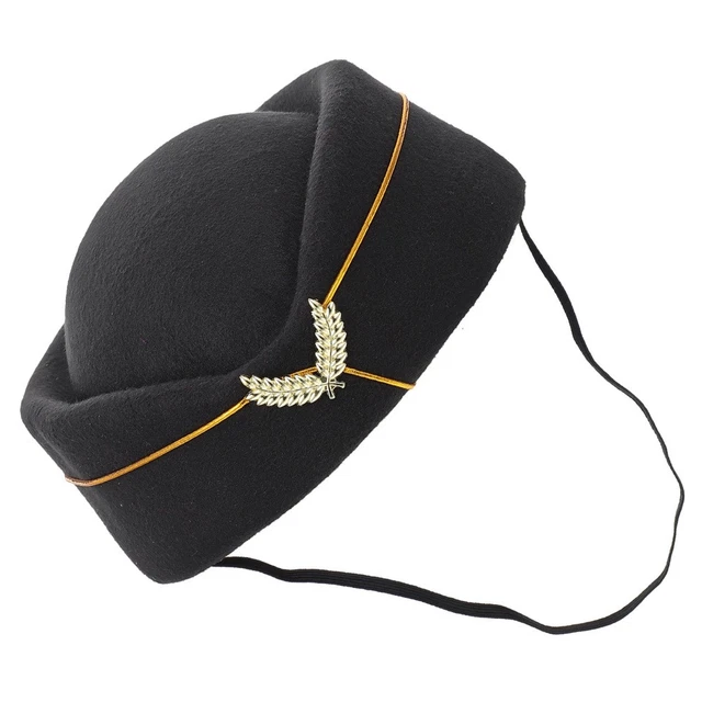 COSPLAY UNIFORM FLIGHT Attendant Beret Hat Air Hostess Women Captains ...
