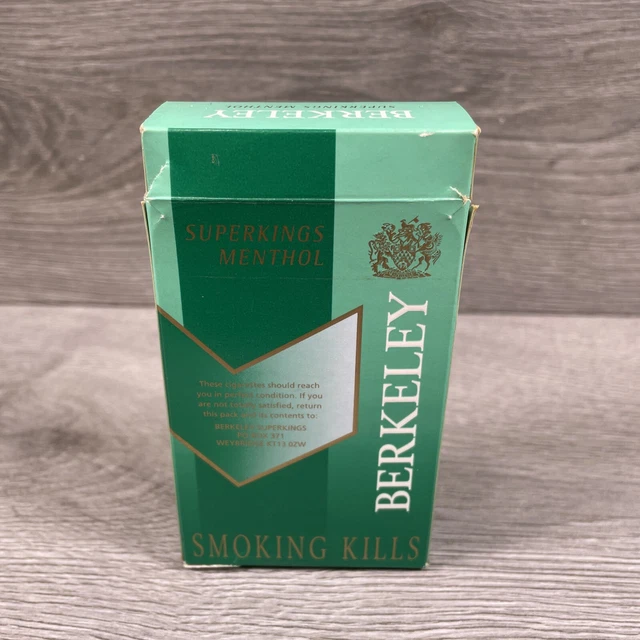 EMPTY CIGARETTE PACKET Berkeley Super Kings Menthol 20 Cigarette Packet ...