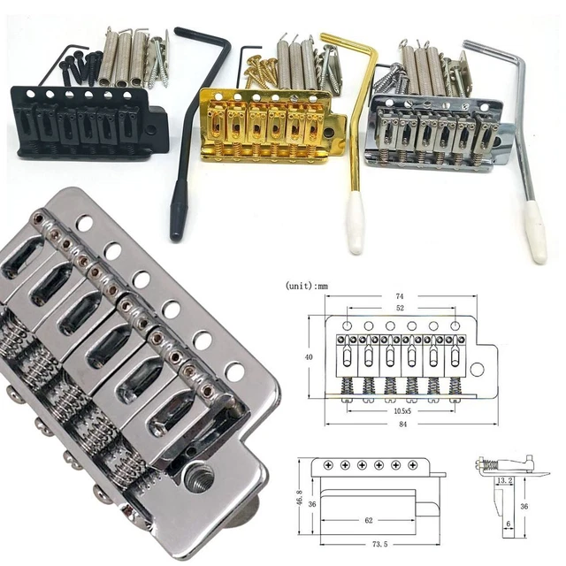 TAILPIECE TUNE-O-MATIC BRIDGE Fixed Saddle For Strat SQ ST Electric ...