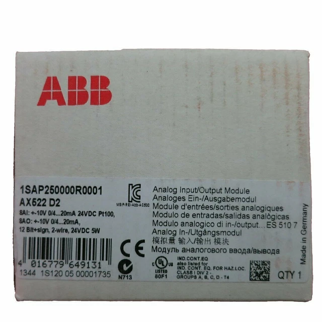 MÓDULO DE ENTRADA analógica One 1SAP250000R0001 AX522 nuevo en caja ...