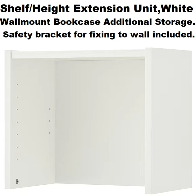 IKEA BILLY BOOKCASE Shelf/Height Extension Unit White Top Wall Mount ...