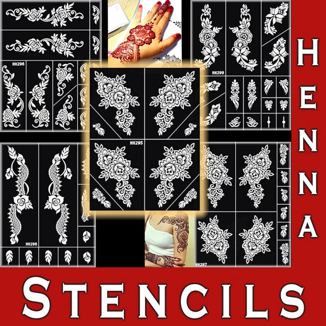 mehndi-henna-stencils-temporary-tattoo-template-large-body-art-glitter