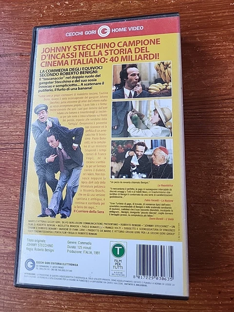 JOHNNY STECCHINO DI Roberto Benigni VHS Kassette Italienische OF ohne UT EUR 3,00 - PicClick DE
