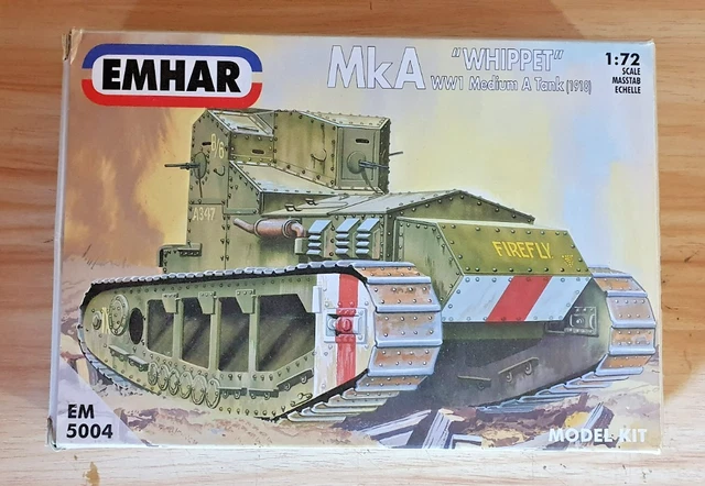 EMHAR EM5004 MK.A WHIPPET WWI MEDIUM A TANK 1918 1/72 Model Kit £12.99 ...