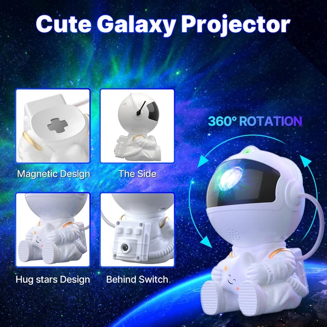 MEXLLEX ASTRONAUT GALAXY Projector Star Projector Night Light Spaceman ...