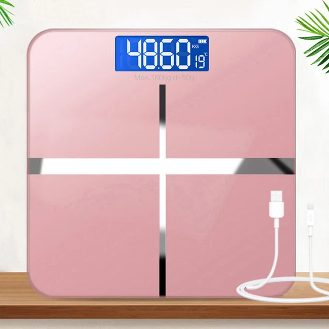 INTELLIGENT WEIGHT SCALE Human Scale Temperature Measurement (Pink ...