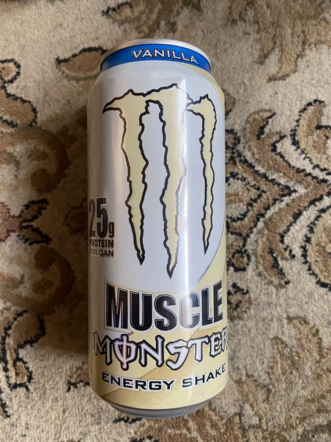 MONSTER ENERGY DRINK MUSCLE Vanilla FULL 1xCan Rare Discontinued 25g ...