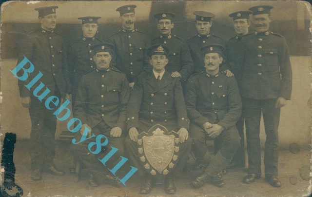 WW1 ROYAL MARINE Artillerymen with Gunnery competition shield umposte £ ...