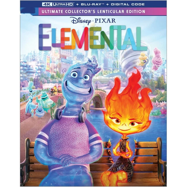 DISNEY ELEMENTAL (U.S. LENTICULAR Edition 4K Ultra HD +Blu-ray +Digital ...