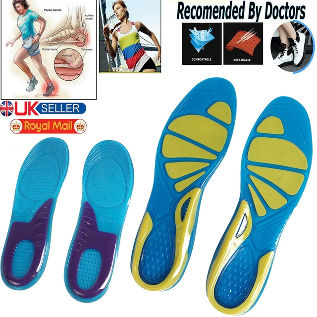 WORK BOOTS GEL Insoles Shoe Inserts Orthotic Arch Support Pads ...
