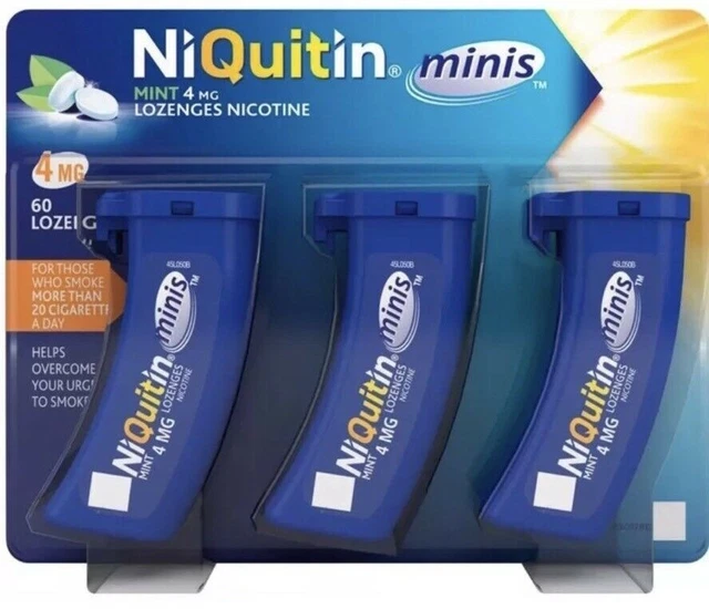NIQUITIN MINIS LOZENGES Mint 4mg Expiry 2026/2027 with Multiple Packing ...