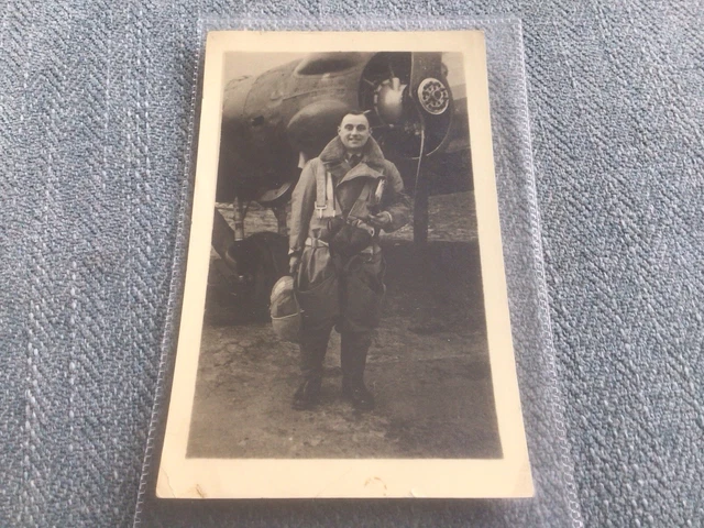 ORIGINAL WORLD WAR Two Photograph Of Italian Pilot By Air Force Fiat ...