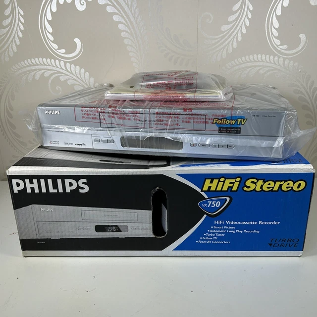 NUOVO! PHILIPS VR750 VHS VCR Registratore Videocassette Registratore ...