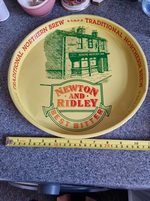 VINTAGE NEWTON AND Ridley Best Bitter Tray Coronation Street Rovers ...