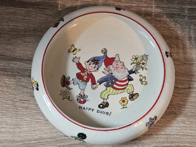 VINTAGE BILTONS COLLECTIBLE Noddy Ware Noddy Big Ears Bowl 'Happy Days ...