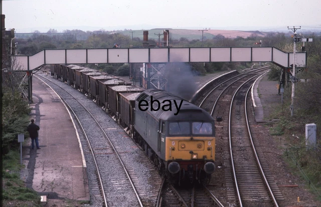 35MM SLIDE- BR Diesel Electric Loco Class 47. D1102 @ Helsby £3.25 ...