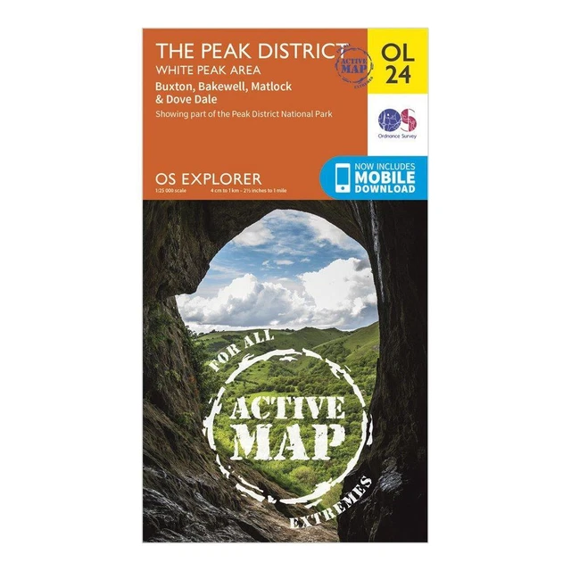 NEW OS EXPLORER OL24 The Peak District Map £13.55 - PicClick UK