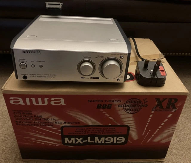 BOXED AIWA XR M919 Digital Audio System Stereo Integrated Amplifier Amp ...