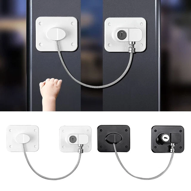 CÂBLE DE SÉCURITÉ Serrure de porte de réfrigérateur Serrure de fenêtre Accueil EUR 5,72 ...
