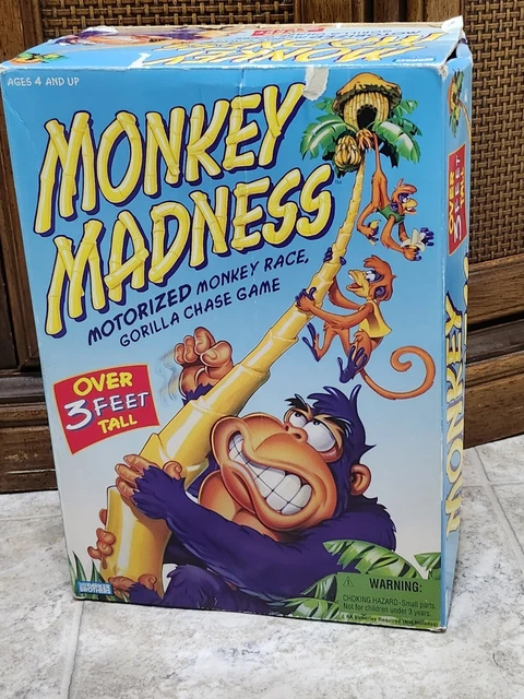 VINTAGE MONKEY MADNESS Motorized Gorilla Chase Game by Parker Brothers ...
