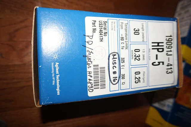 GEBRAUCHTE AGILENT HP-5 19091J-413 J&W GC Säule, 30m, 0,32mm, 0,25μm, 7 ...