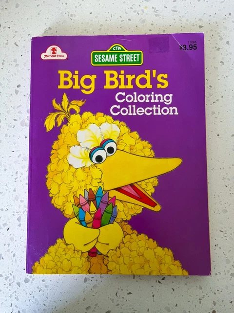 SESAME STREET BIG Bird's Coloring Book Vintage 1990 Merrigold Press ...
