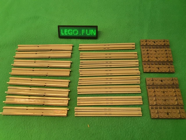 LEGO® 12V 8X Schienen gerade 7850+7854 Eisenbahn Train tracks rails ...