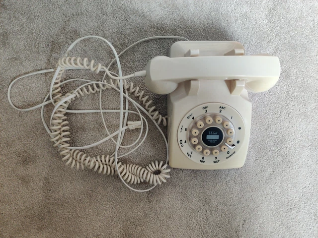 VINTAGE RETRO BT British Telecom Rotary Dial Dialer Cream Ivory ...