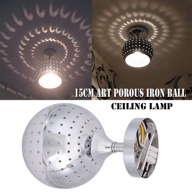 BALCON LUMINAIRE BOULE de fer Accueil 15CM Simple Art Poreux Plafond ...