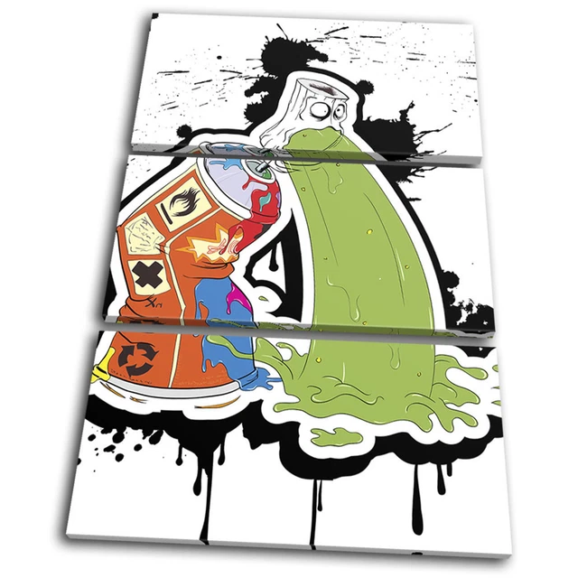 SPRAY PAINT CAN Vomit Street Art Graffiti TREBLE TOILE murale ART Photo ...