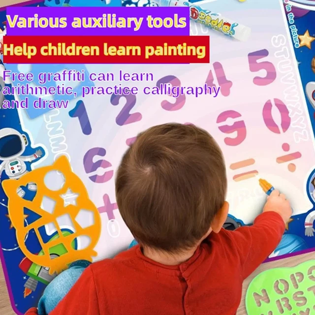 100X80CM WATER DOODLE Mat Kids Toys Reusable Painting Writing Doodle ...