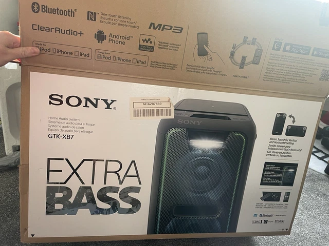 SONY GTK-XB7 EXTRA Bass Speaker Home Audio System Lighting Effects £220 ...