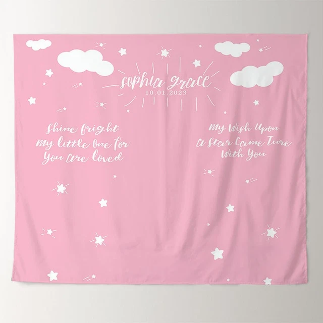 PERSONALIZED TWINKLE TWINKLE Baby Shower Backdrop Banner $37.84 ...