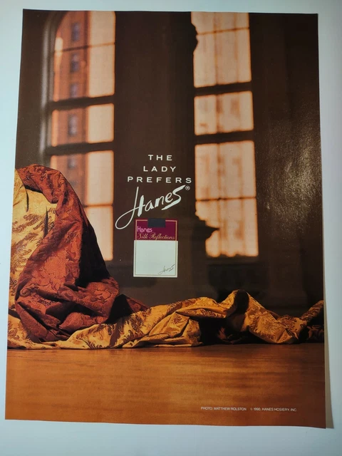 VINTAGE 1990S PRINT Advertisement Hanes The Lady Prefers Fashion ...