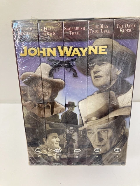 VINTAGE JOHN WAYNE Collector 5 Pack Series VHS Set Tapes ~ New & Sealed ...