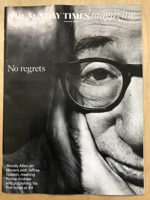 SUNDAY TIMES MAG WOODY ALLEN COVER NEW 14th SEPT 2025 BRUCE WILLIS ...