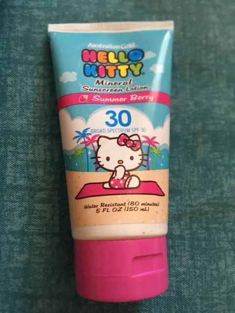 AUSTRALIAN GOLD HELLO Kitty Mineral Sunscreen Lotion Summer Berry SPF 30 Water £11.78 - PicClick UK