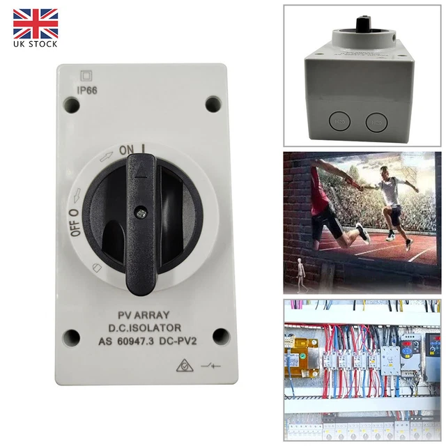 32A 2 POLE/4 Pole 1000VDC IP66 Solar/pv - True DC Enclosed Rotary ...