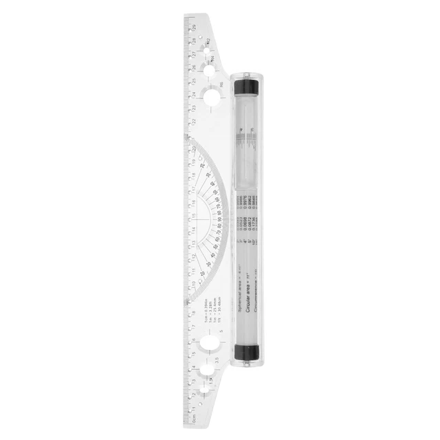 MULTI-PURPOSE ROLLING RULER Plastic Measuring Rolling Ruler for Drawing ...