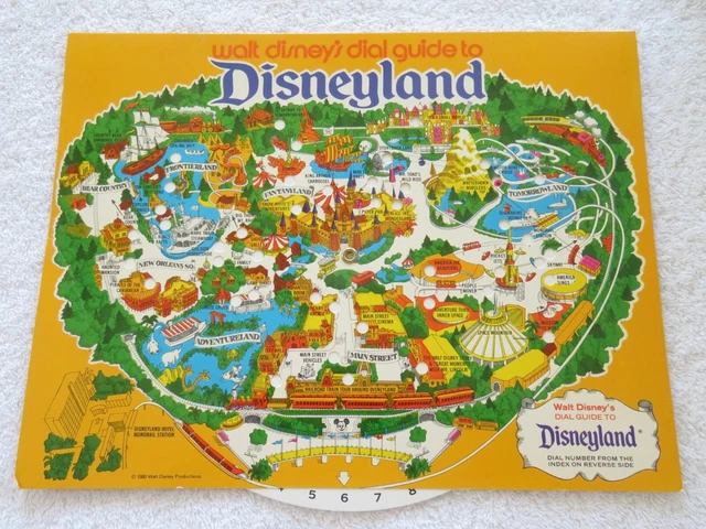 WALT DISNEY'S DIAL guide to Disneyland California dial map 1980 EUR 34 ...