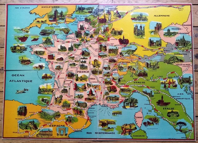 C. 1940 - GRAND JEU DE SOCIETE ANCIEN "JEU DU CHEMIN DE FER" - SAUSSINE ...