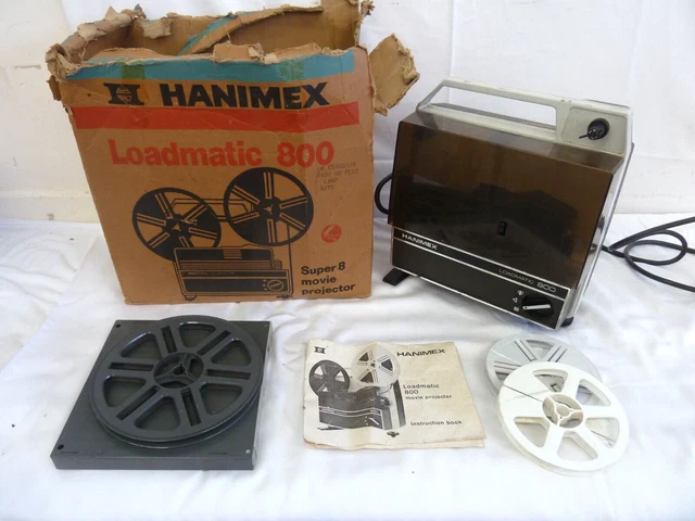 VINTAGE HANIMEX LOADMATIC 800 Cine Super 8 Movie Projector, 4 Reels ...