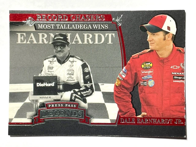 CARTE HOF'ER DALE EARNHARDT JR & SR 2006 Press Pass Legends Record ...