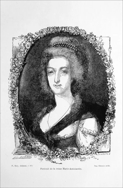 PORTRAIT DE LA REINE MARIE-ANTOINETTE, épouse du ROI LOUIS XVI ...