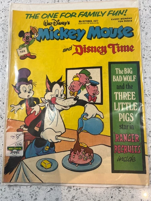 WALT DISNEY'S MICKEY MOUSE AND DISNEY TIME MAGAZINE - 8th October 1977 ...
