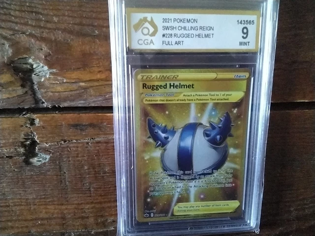 POKEMON VMAX GOLD secret graded promo rugged helmet 228/198 v gx ex ...