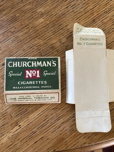 CHURCHMAN'S SPECIAL NO1 Packet with slider for 10 cigarettes. Vintage ...
