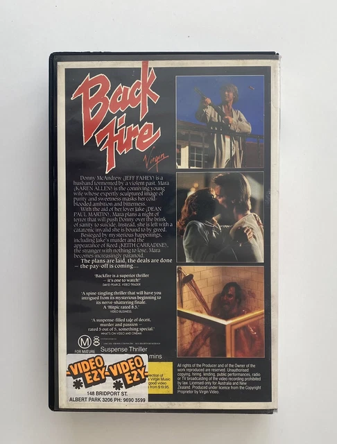 BACK FIRE [VHS] Virgin Big Box Ex-Rental Video Tape ‘Backfire’ 1987 Karen Allen EUR 18,07 ...